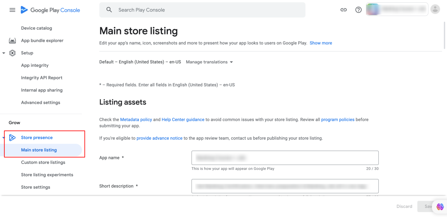 Updating the main store listing in Google Play Console - Awesome ...